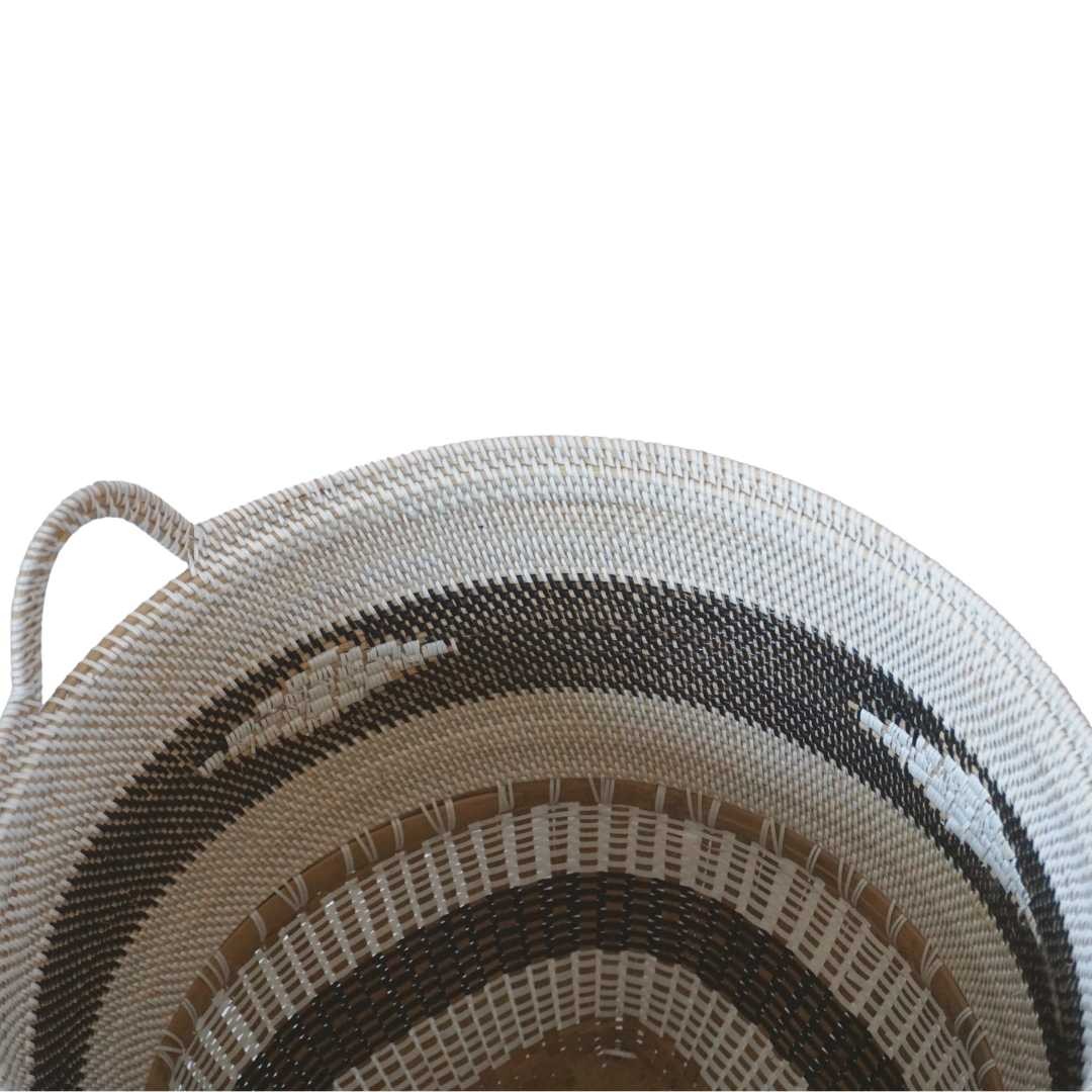 Bali Wäschekorb 70cm Rattan Seegras Mix